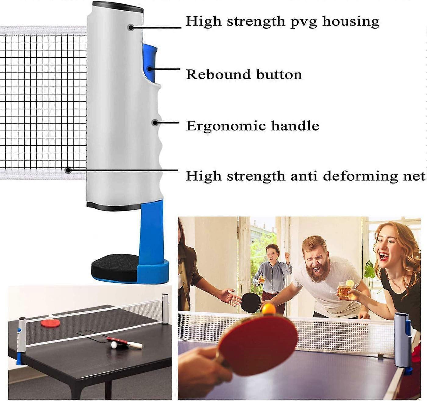Retractable Ping Pong Net, Portable Table Tennis Net Stand, Perfect for ...