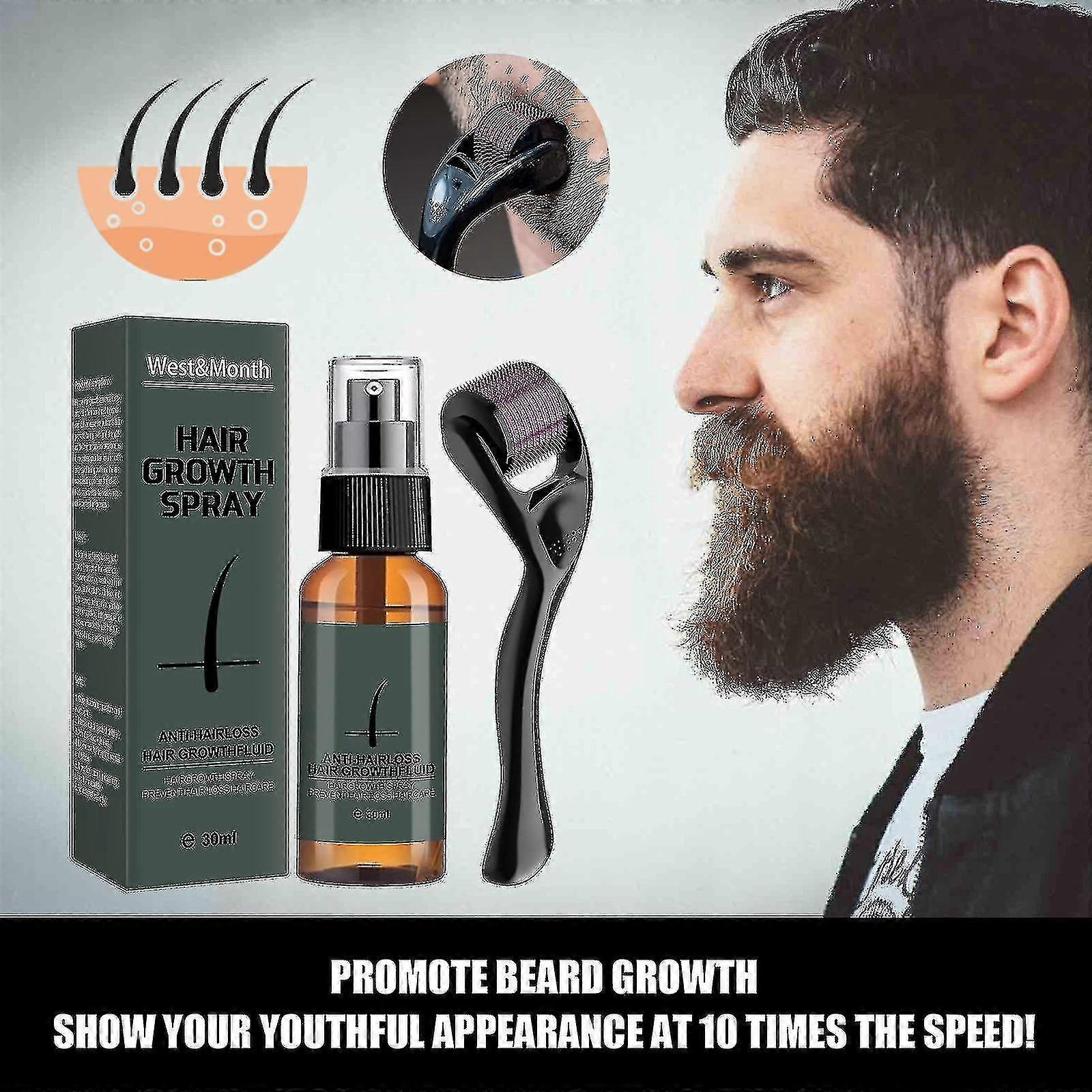Men's Beard Growth Roller Kit Men's Beard Growth Oil Nourishing ...