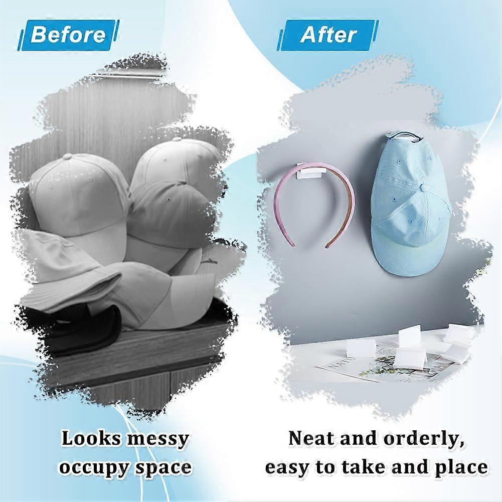 16 Pcs Adhesive Hat Hooks No Drilling Hat Hooks for Baseball Caps and ...
