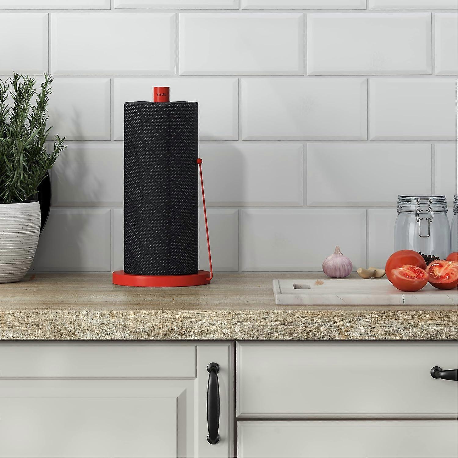 Stainless Steel Kitchen Roll Holder - Stable Countertop Dispenser ...