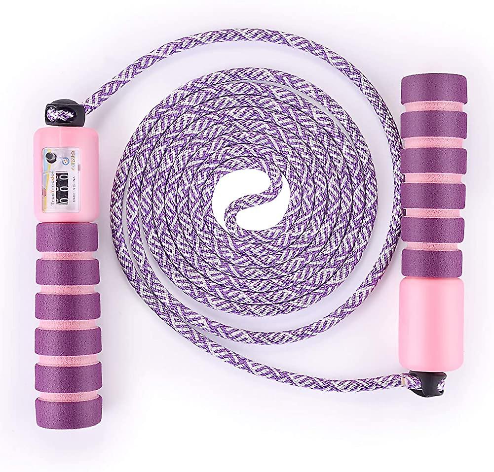 Jump Ropes, Soft Grip For Kids Integrated Counter Adjustable Cable For ...