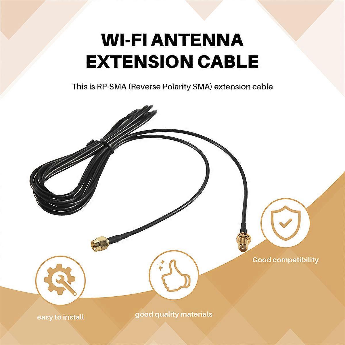WiFi WAN Router Wi-Fi Antenna Extension Cable RP-SMA | Fruugo UK
