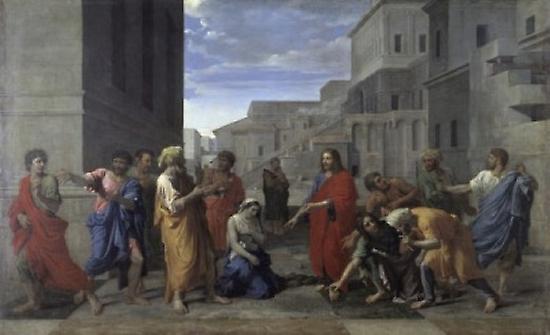 Christ and the Woman Taken in Adultery, 1653, Nicolas Poussin (1594 ...