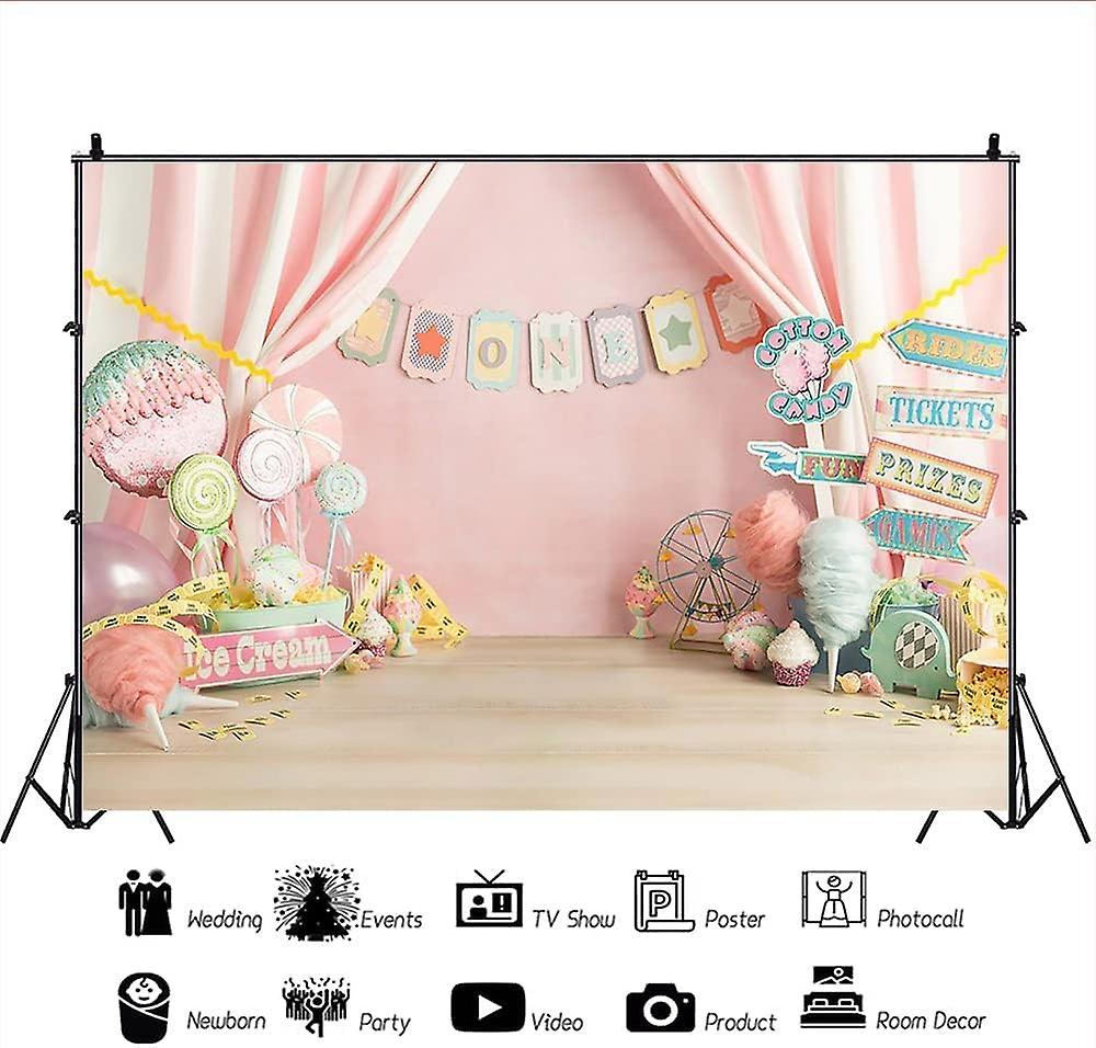 Ice Cream Birthday Backdrop First Birthday Cake Smash Newborn Child ...