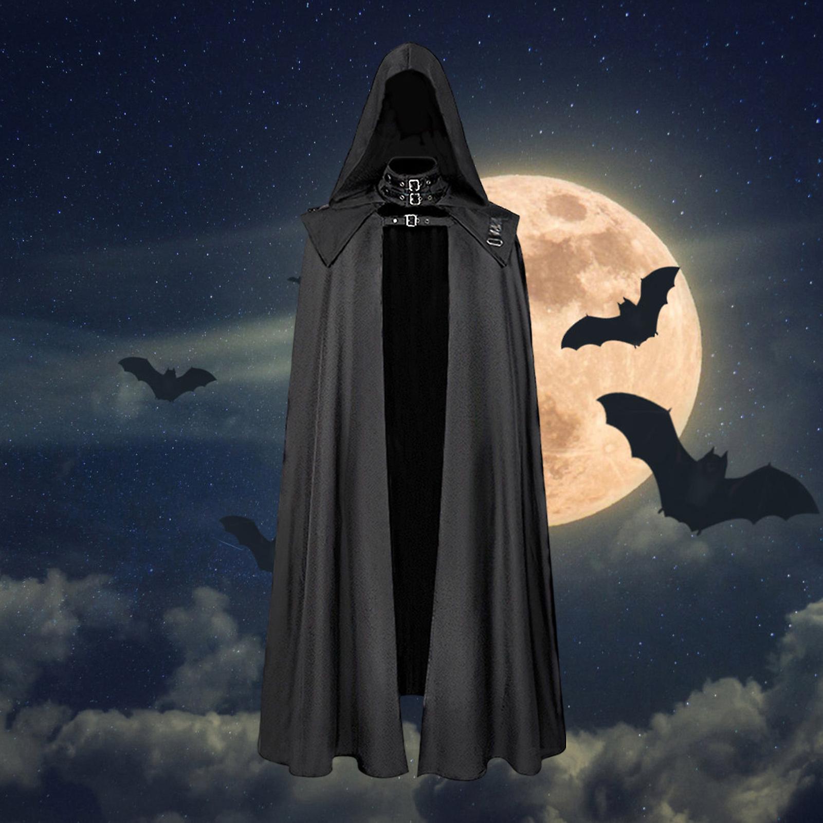 Halloween Medieval Cloak Steampunk Cape Realistic Cosplay Costume Cloak ...