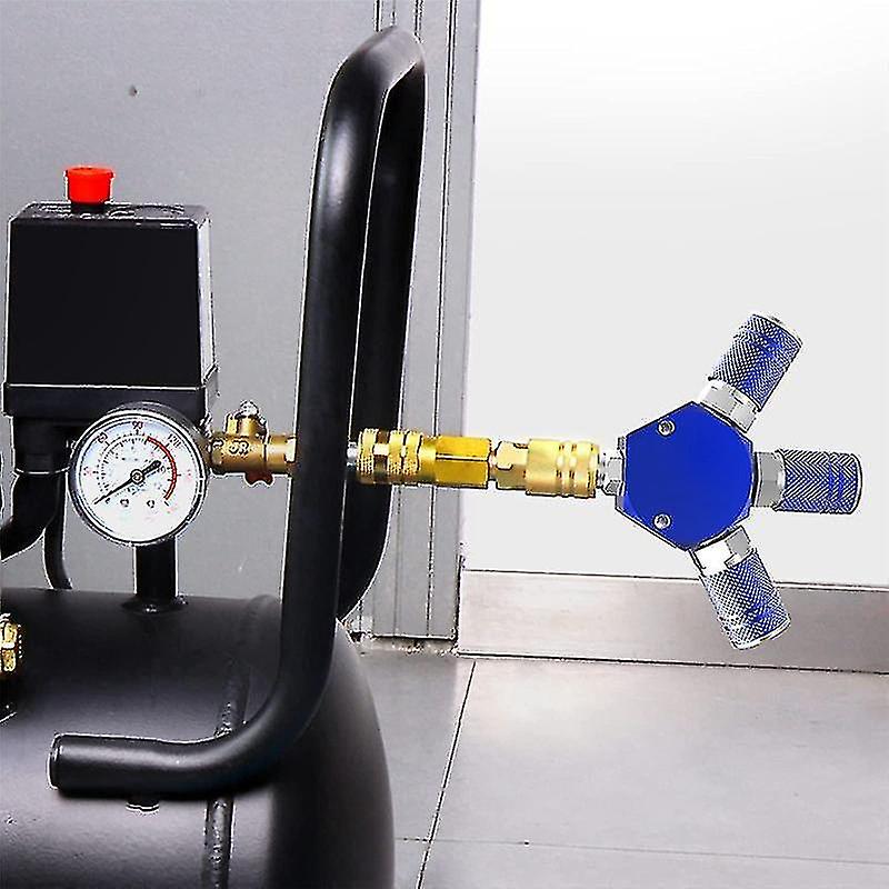 3-way 1/4 Inch Npt Aluminum Hex Style Manifold With 3pieces Steel ...