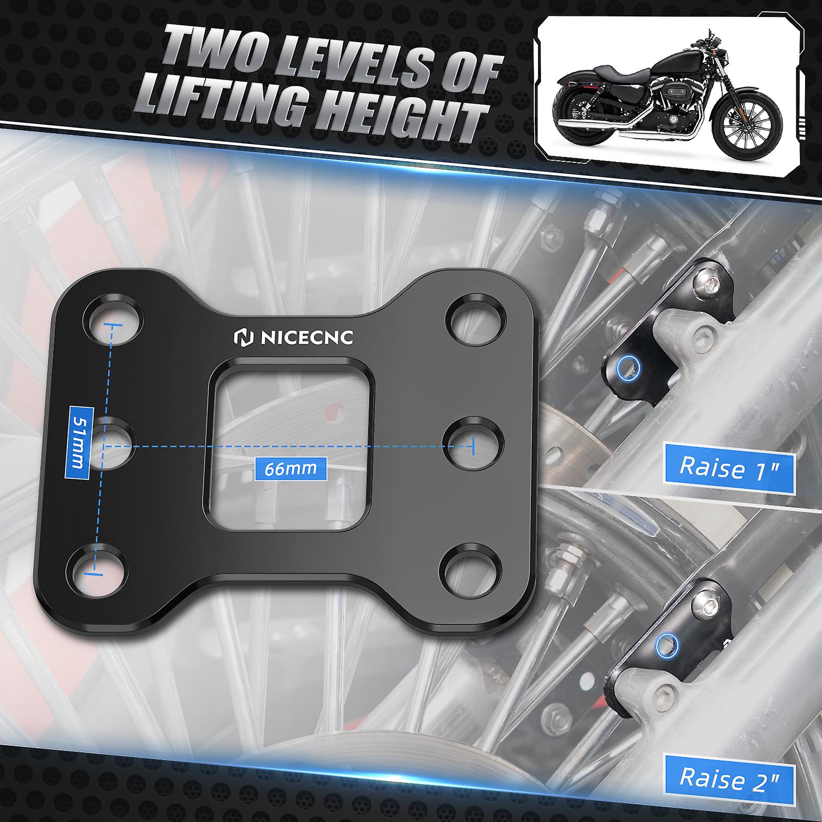 Nicecnc 1"/2" Front Fender Riser For Harley Sportster 883 1200 Xl883 ...