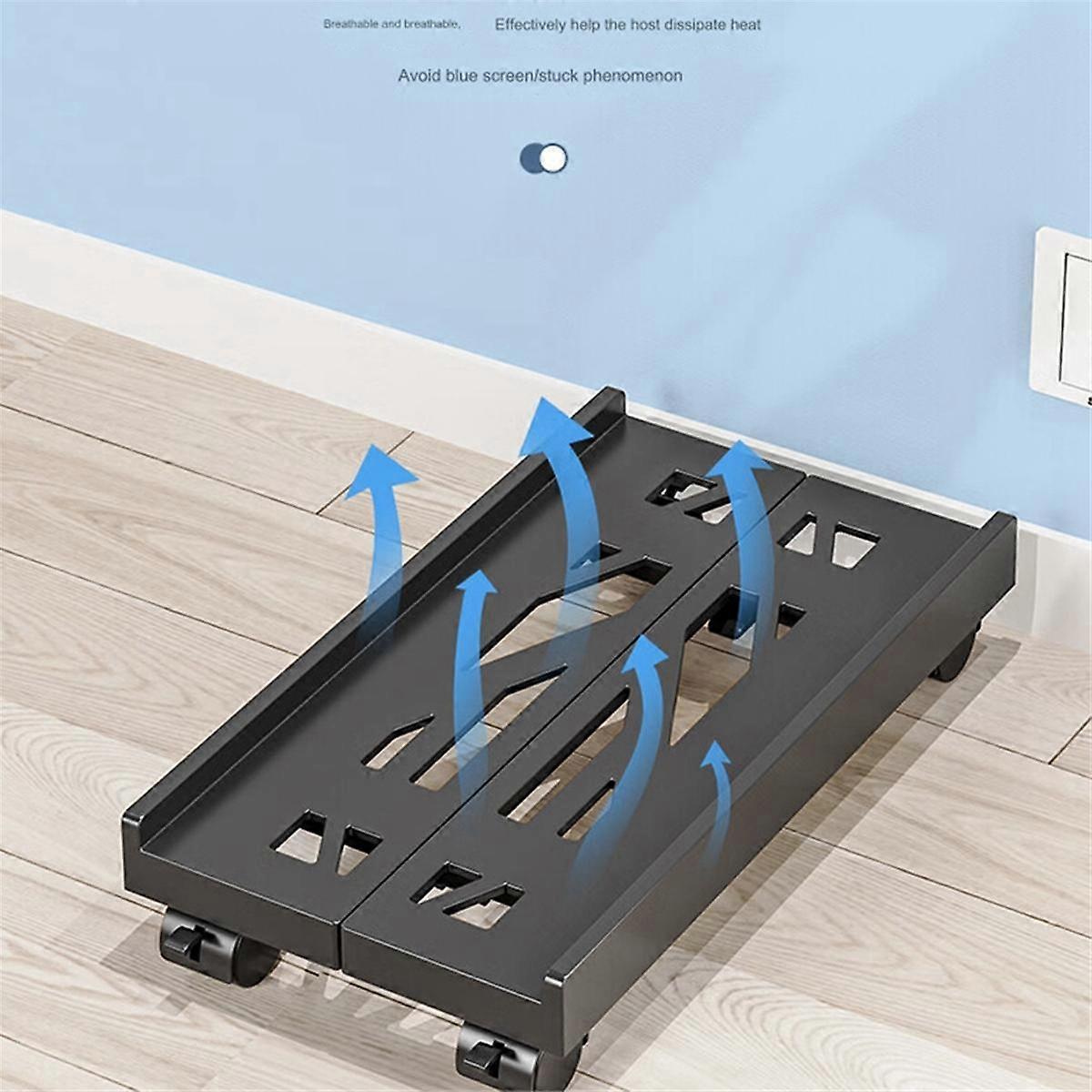 Adjustable Mobile CPU Stand, Ventilated Computer Tower Stand PC Tower ...
