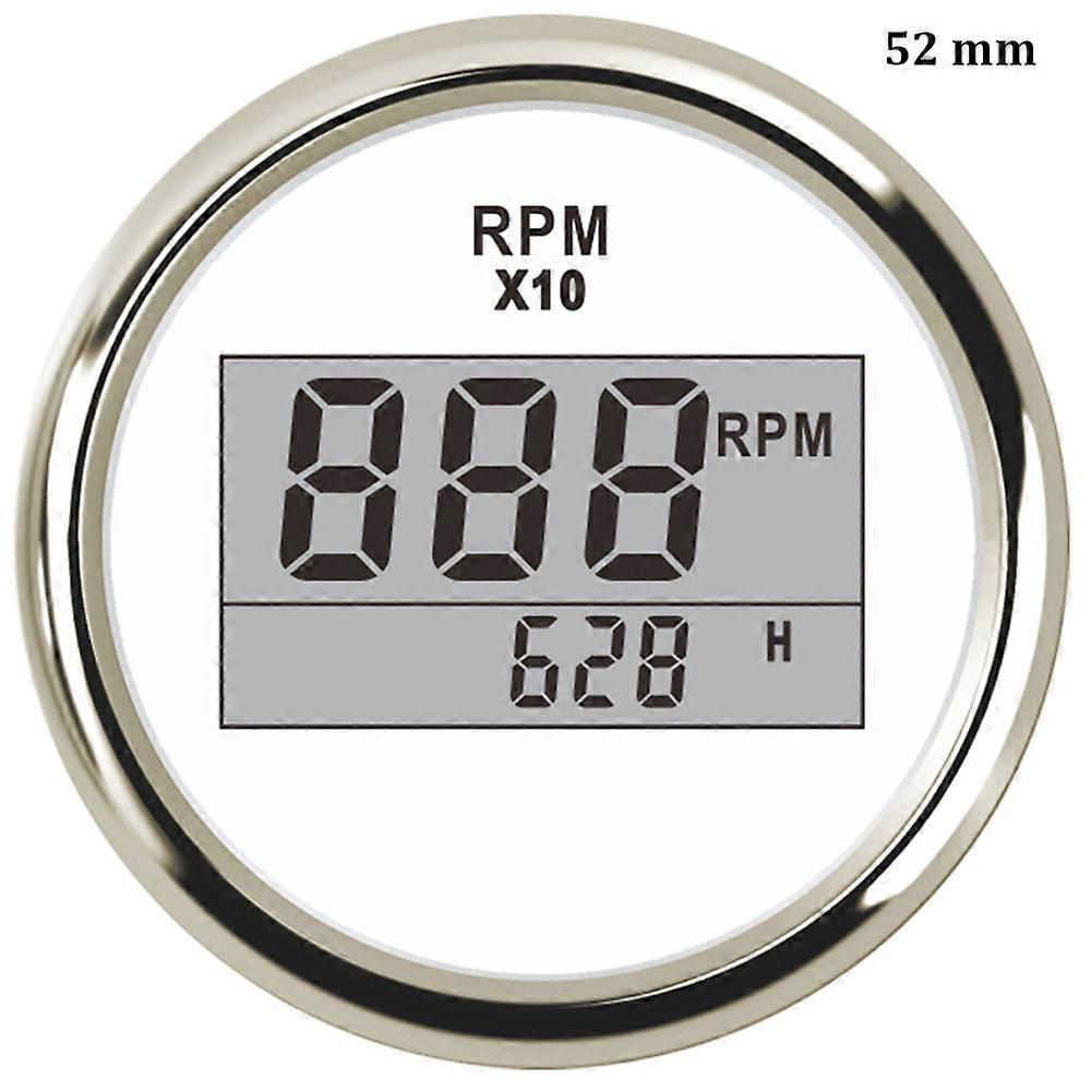 Boat Tachometer Marine Car Tacho Meter with LCD Hourmeter 4000/6000 ...