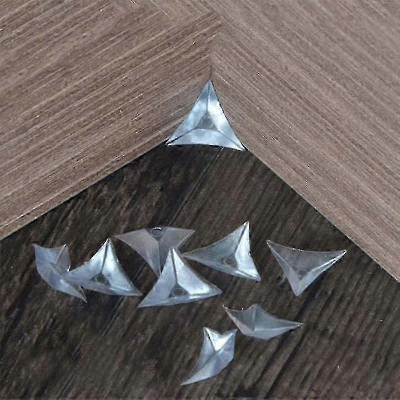 100 Pack Clear Stair Inside Corner Dust Guards Decorative Triangle ...