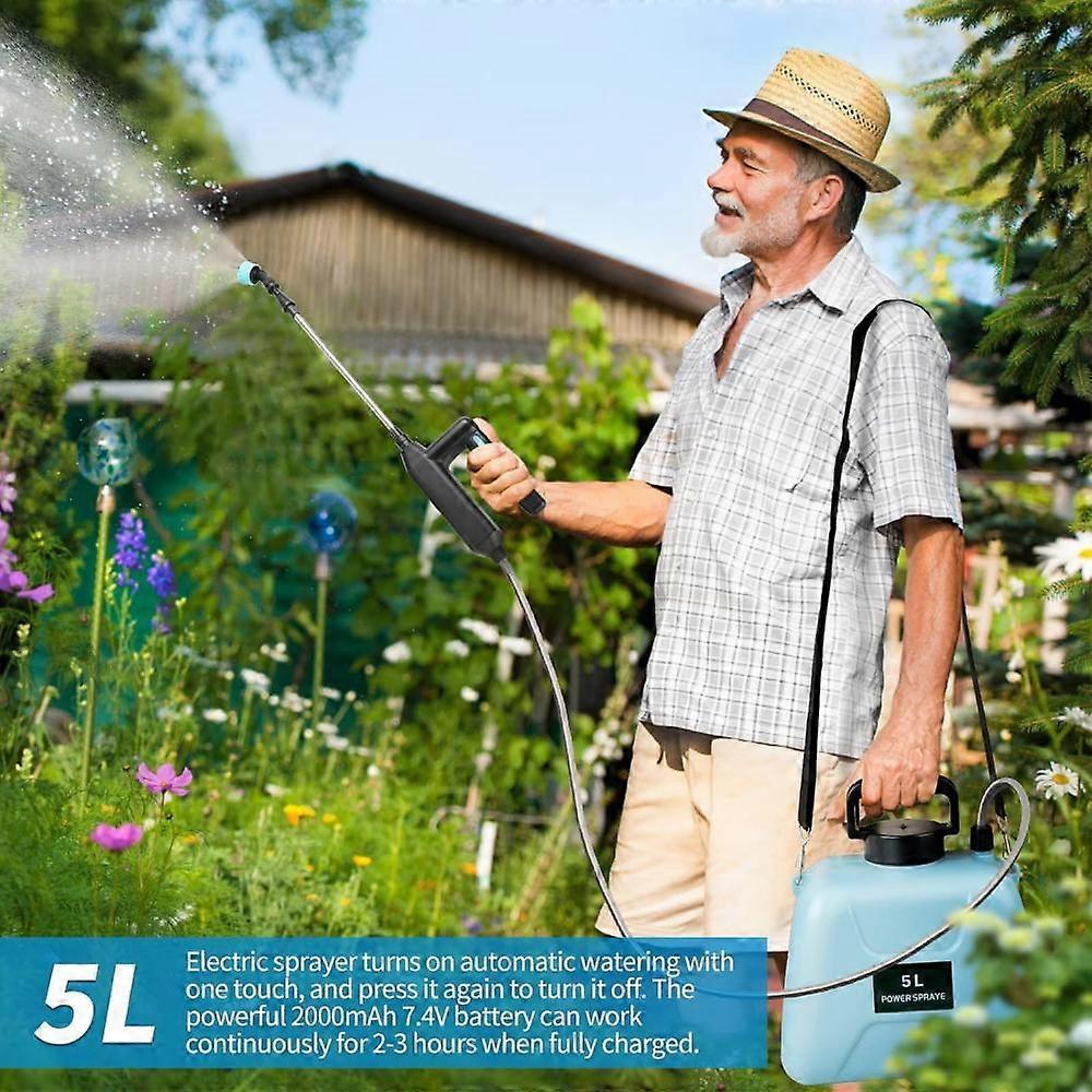 7.4V/2400mAh Electric Sprayer, 5L Garden Sprayer, Retractable Roof ...