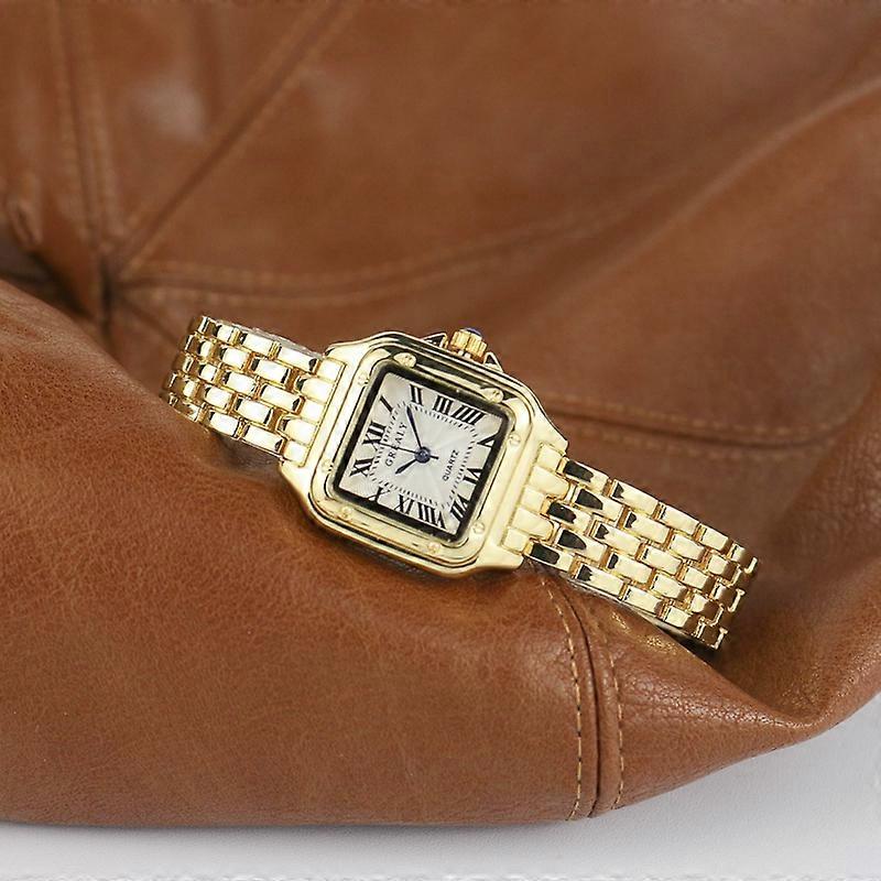 Luxury Fashion Square Women's Watches Brand Ladies Quartz Wristwatch Classic Silver Simple Femme ...