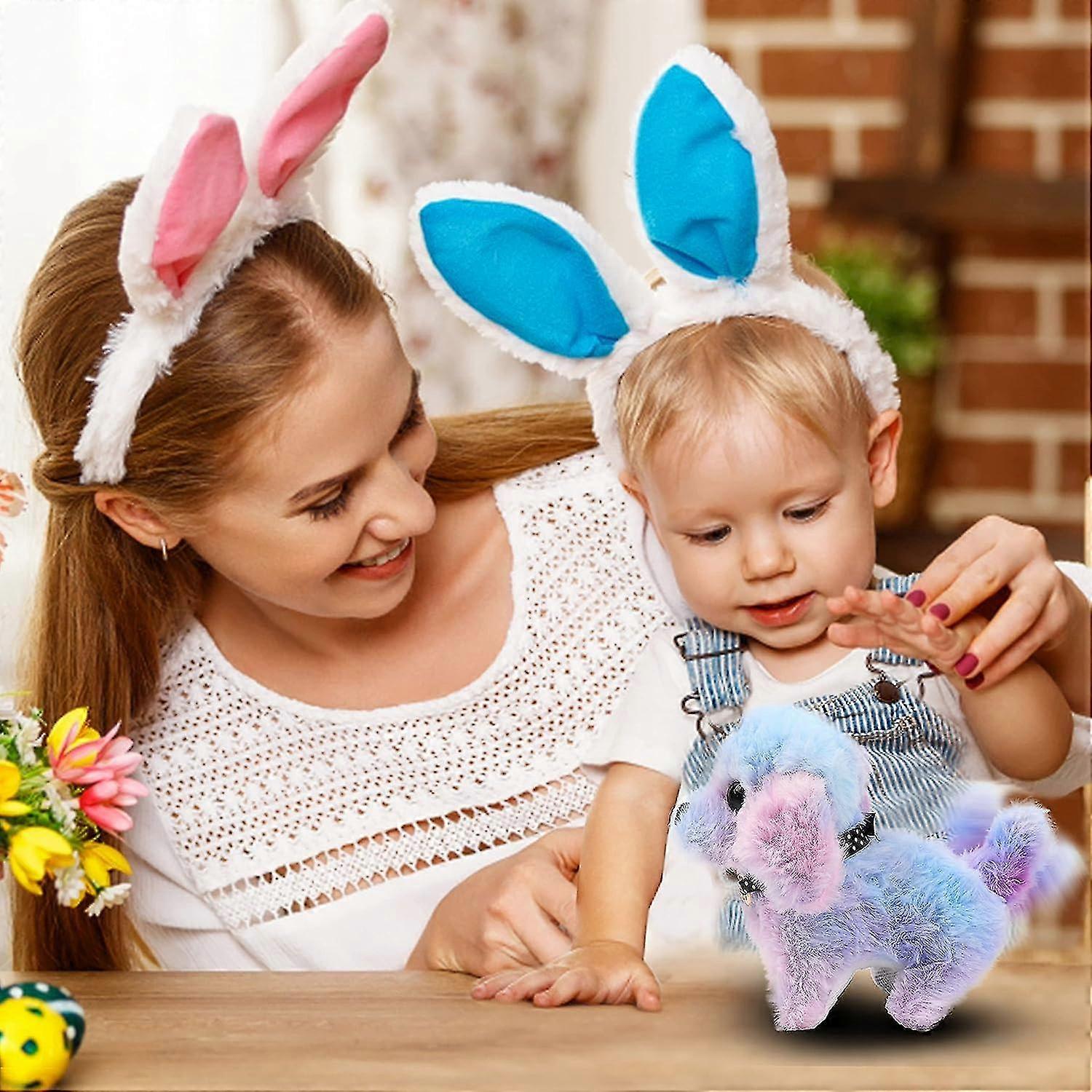 Walking Puppy Stuffed Animal Interactive Rainbow Dog Barking Tail ...