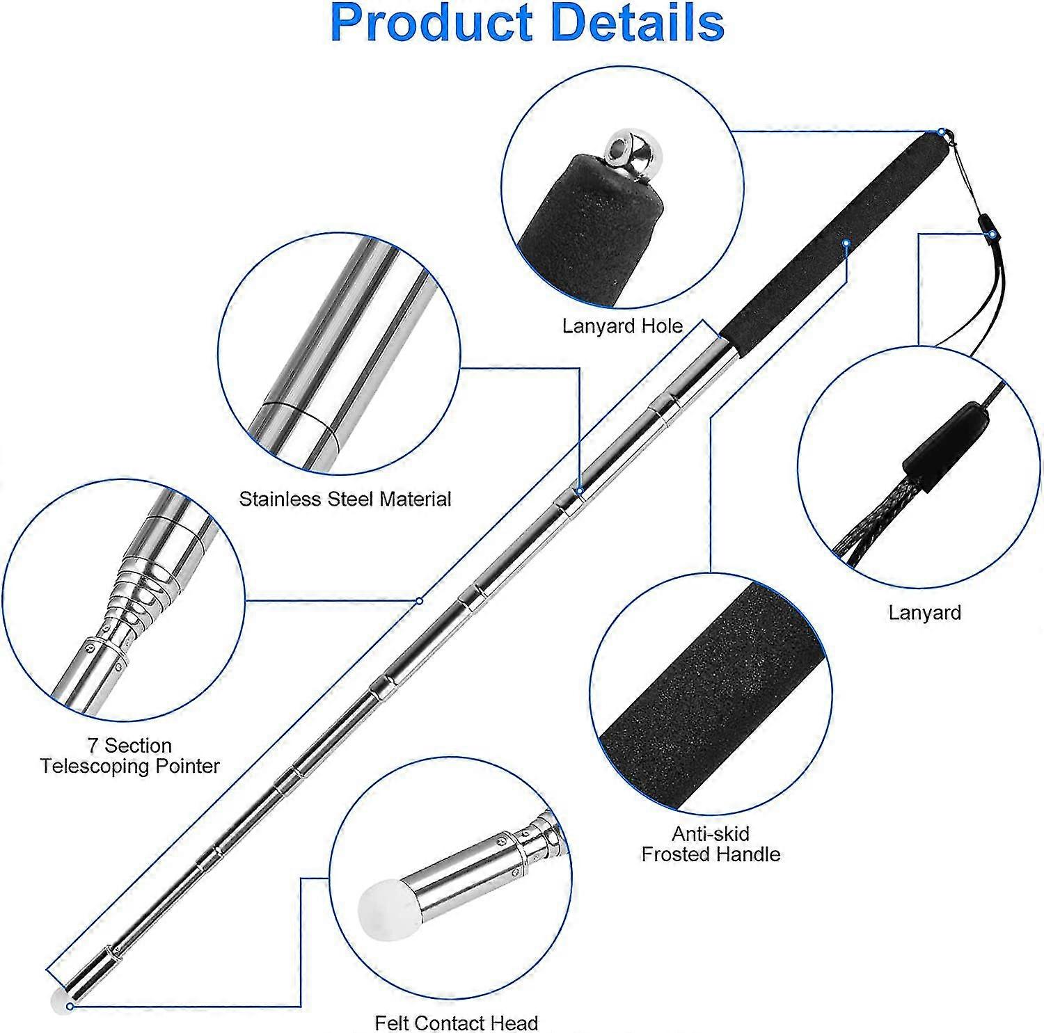 Teachers Pointer, Telescopic Pointer Stick, Hand Pointer Extendable ...