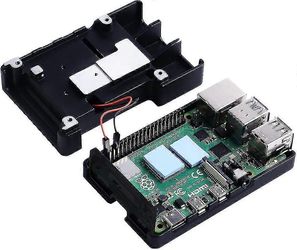 Pi 4 Armor Case With Fan, Raspberry Pi 4 Passive Aluminum Alloy Case ...