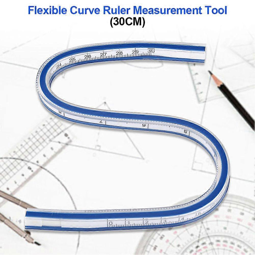 Flexible Curve Ruler,30cm Flexible Ruler,Plastic Measure Woodworking ...