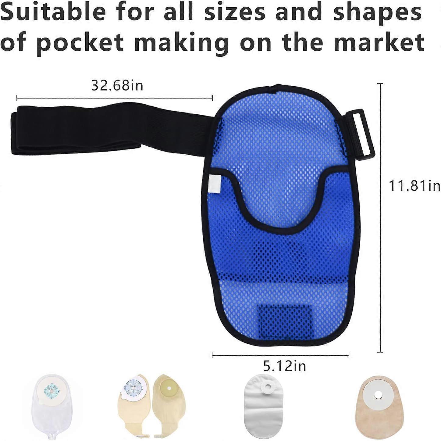 Women Men Waterproof Adjustable Lightweight Ostomy Bag Cover Portable ...