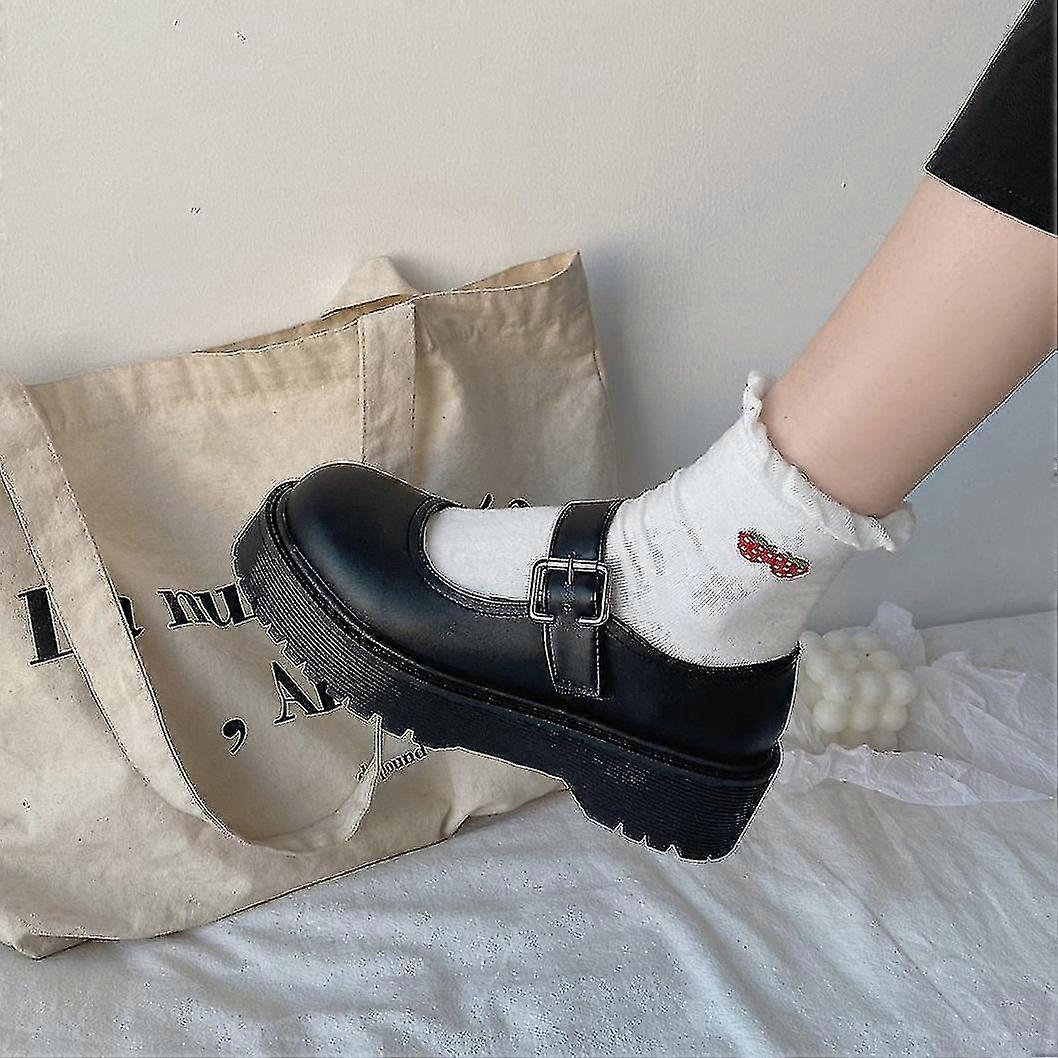 School Student Shoes College Girl Student Sweet Lolita Shoes Jk Uniform ...