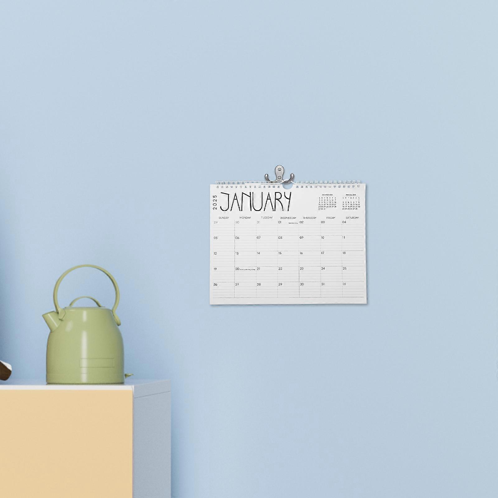 Wall Calendar 2025 12 Month Planner Wall Calendar 2025 From Jan 2025 To ...