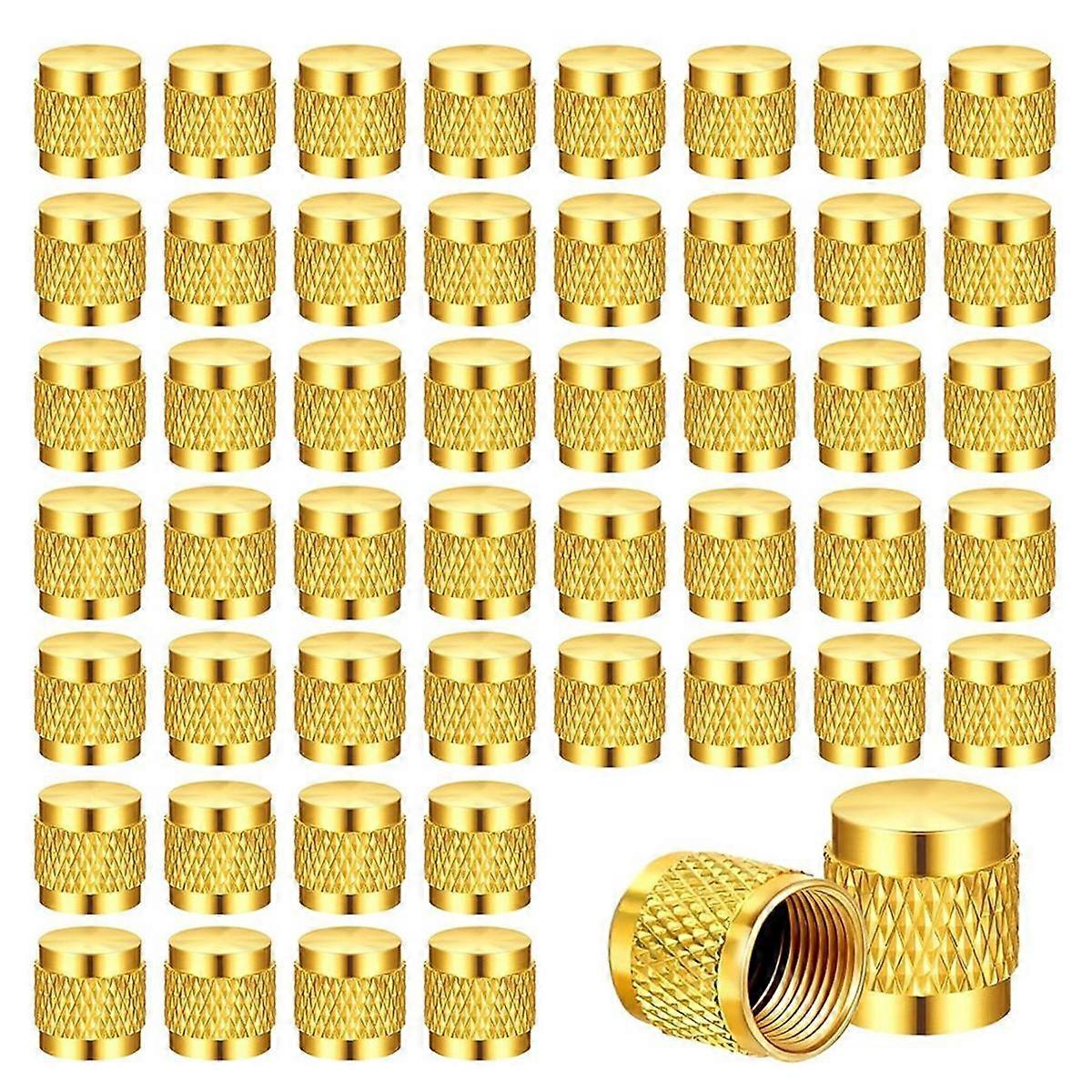 50 Pcs 1/4Inch Brass Flare Cap, Solid Brass Caps with Neoprene O Ring Seal, 1/4Inch SAE HVAC ...