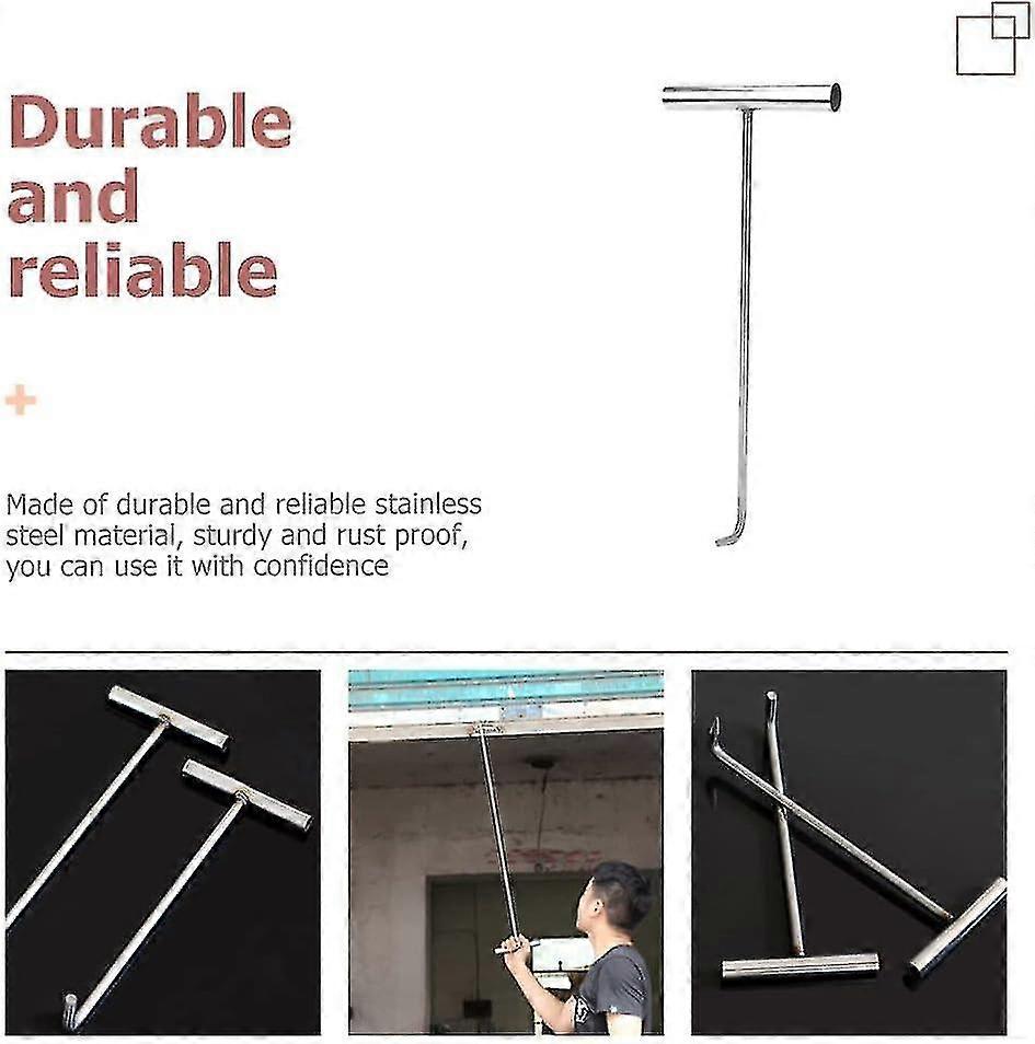 T Post Driver Manhole Cover Hook Stainless Steel T Style Handle Hook ...
