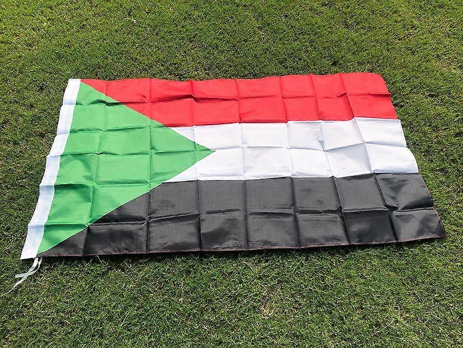 Sudan flag 150x90cm double side printed polyester hanging Sudan ...