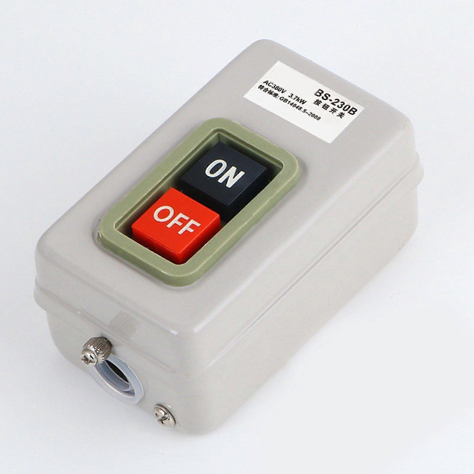 3.7KW 380V 3P 3 Phase ON/Off Self Lock Push Button Power Switch ...