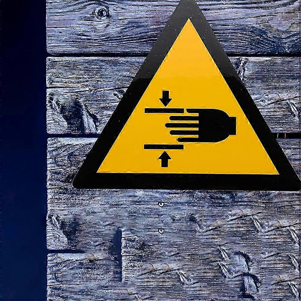 2 Pcs Warning Hand Crushing Signs Hand Crushing Warning Labels Hand ...