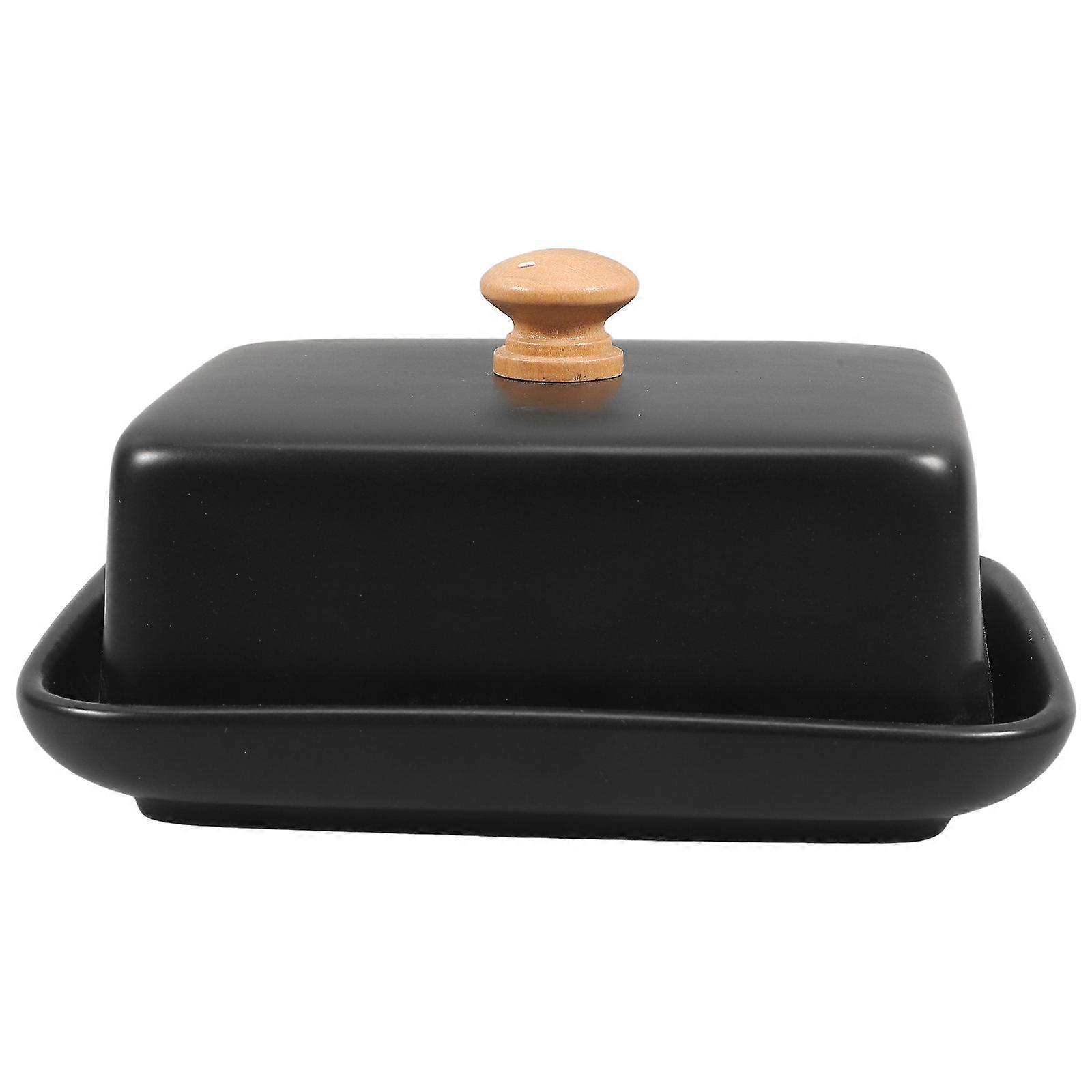 Ceramic Butter Dish with Lid for Kitchen Accessory Rustic Farmhouse ...