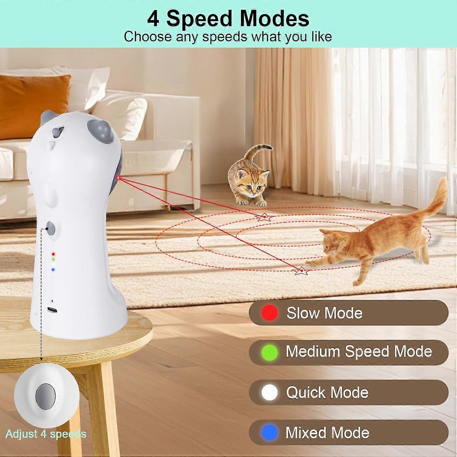 TBTeek Motion-Activated Interactive Cat Toy, USB Rechargeable Automatic ...