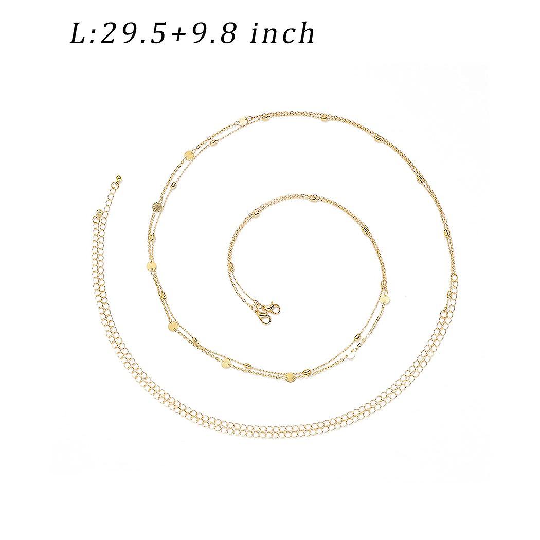 Bead Waist Chain Sequin Belly Chains Layered Beach Waist Jewelry Accessories For Women Girls ...
