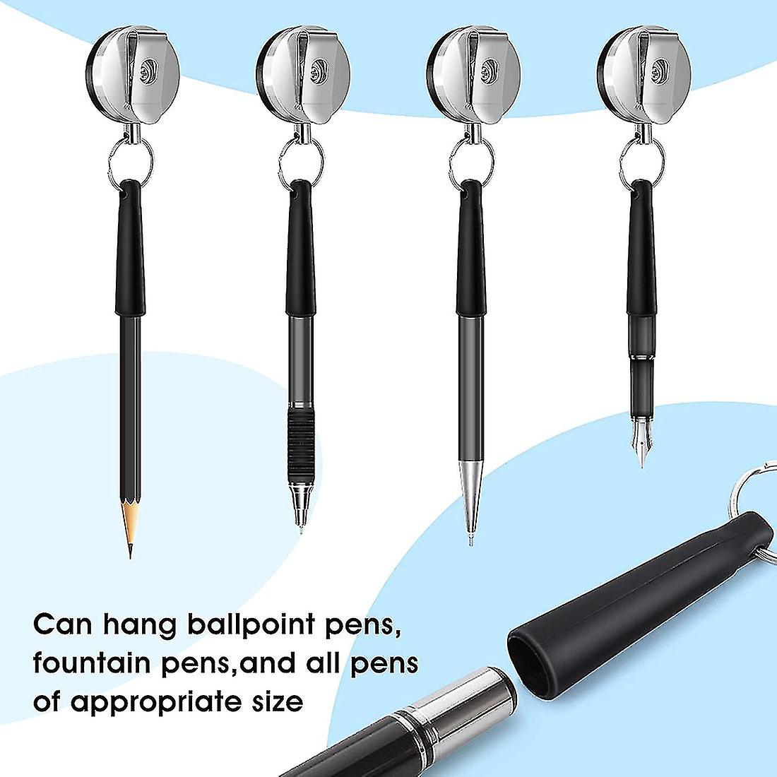 4 Pack Heavy Duty Retractable Pull Pen Pencil Holder For Markers And ...