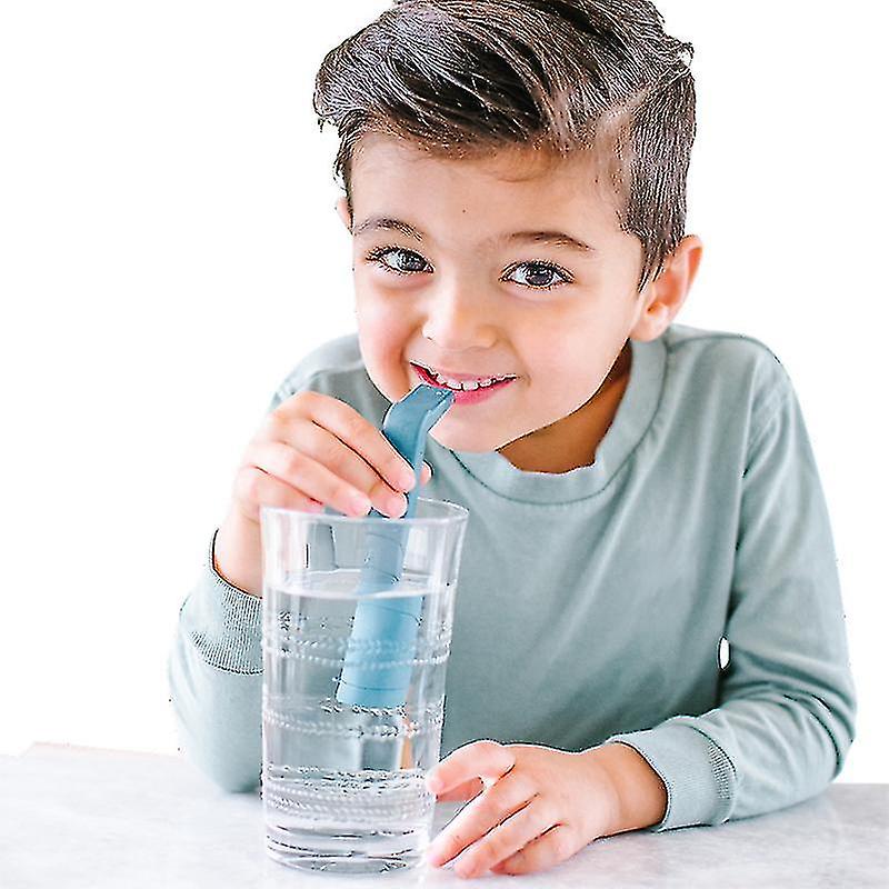 Reusable Hiccup Stopping L-shaped Straw Kids Burp Stopping Straw Anti ...