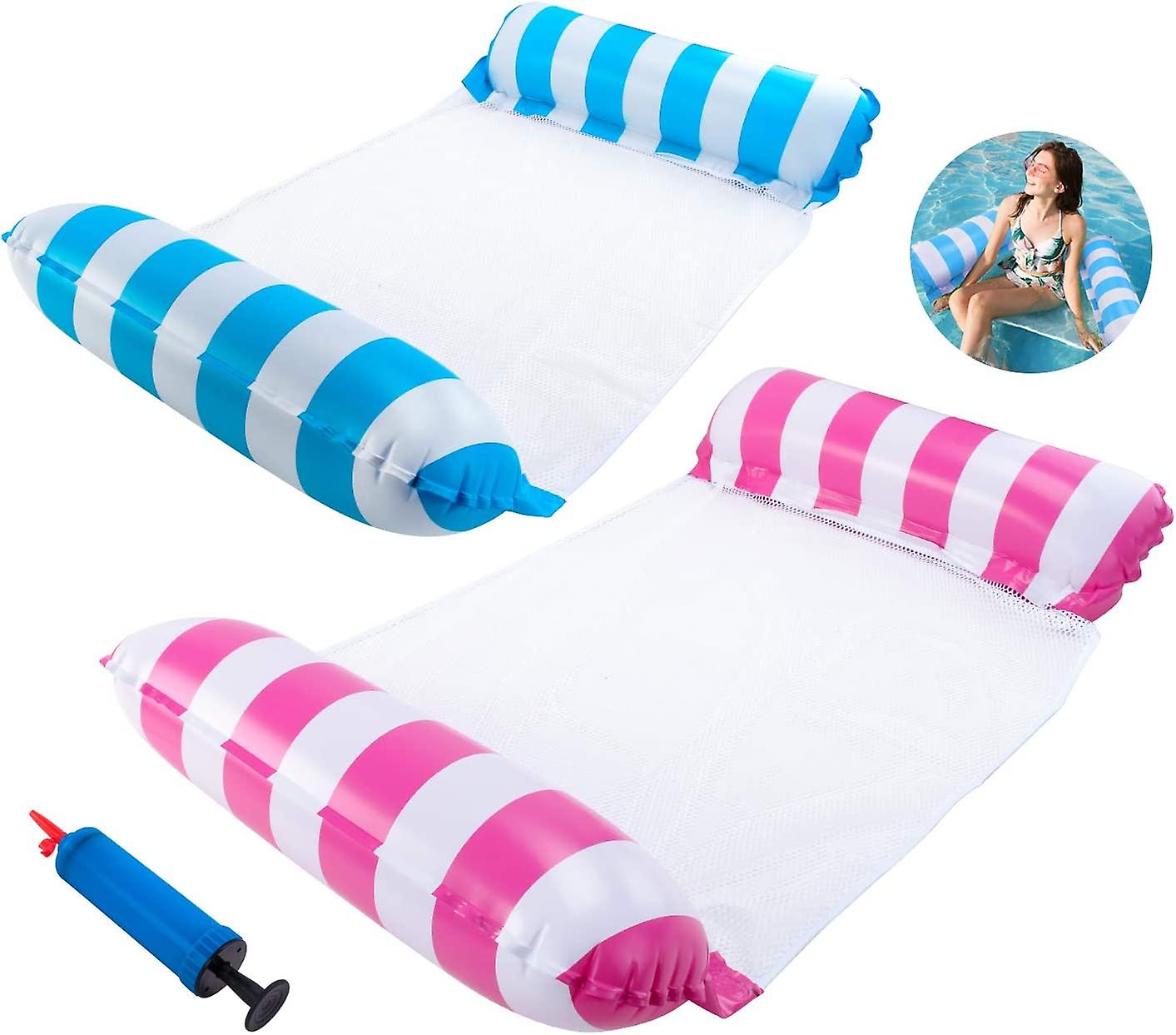 2 Pack Pool Hammock Floats for Adults - 4 in 1 Multi-Purpose Water ...