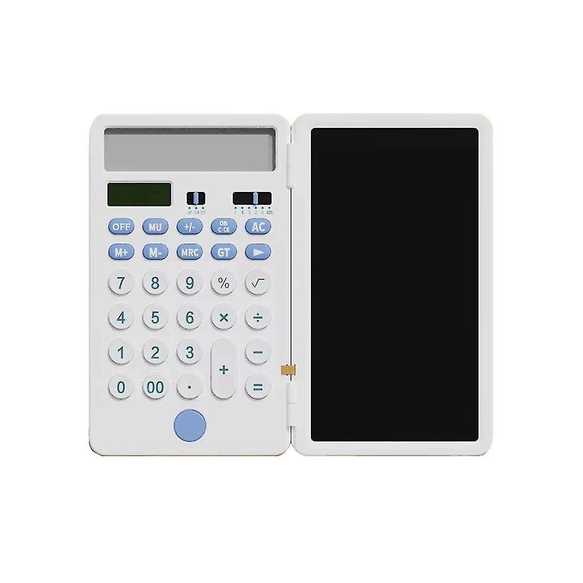 Portable Calculator, With Writing Tablet,12 Digits Display Rechargeable ...