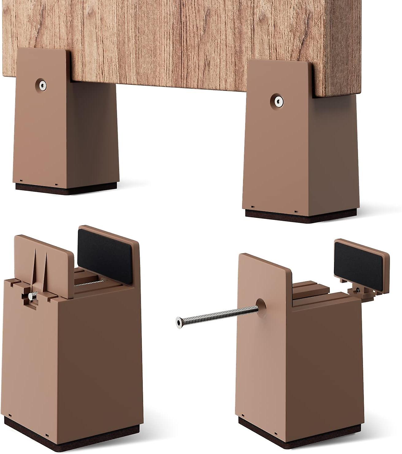 Bed Risers,4 Inch Adjustable Desk Riser Blocks with 4 Pack Heavy Duty ...