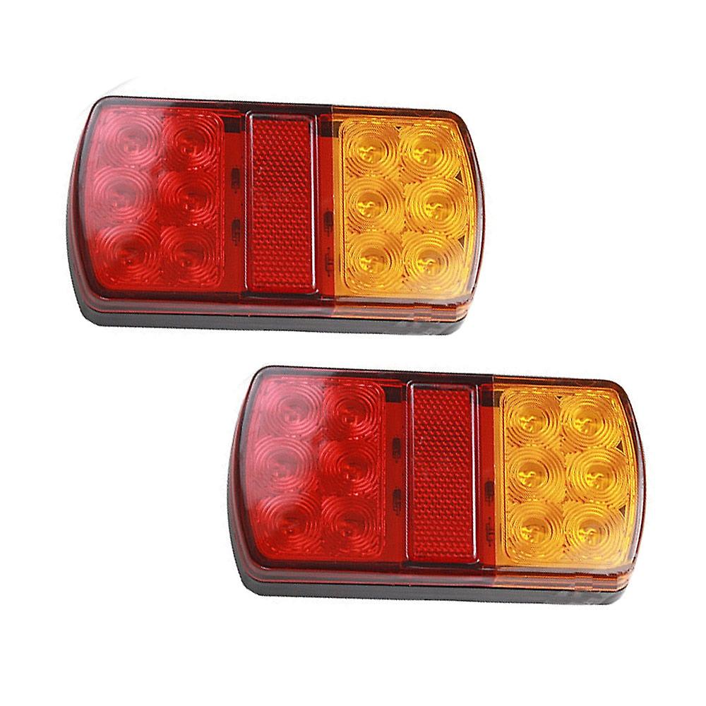 1Pair waterproof 24 led taillights 12v trailer truck lorry stop rear ...