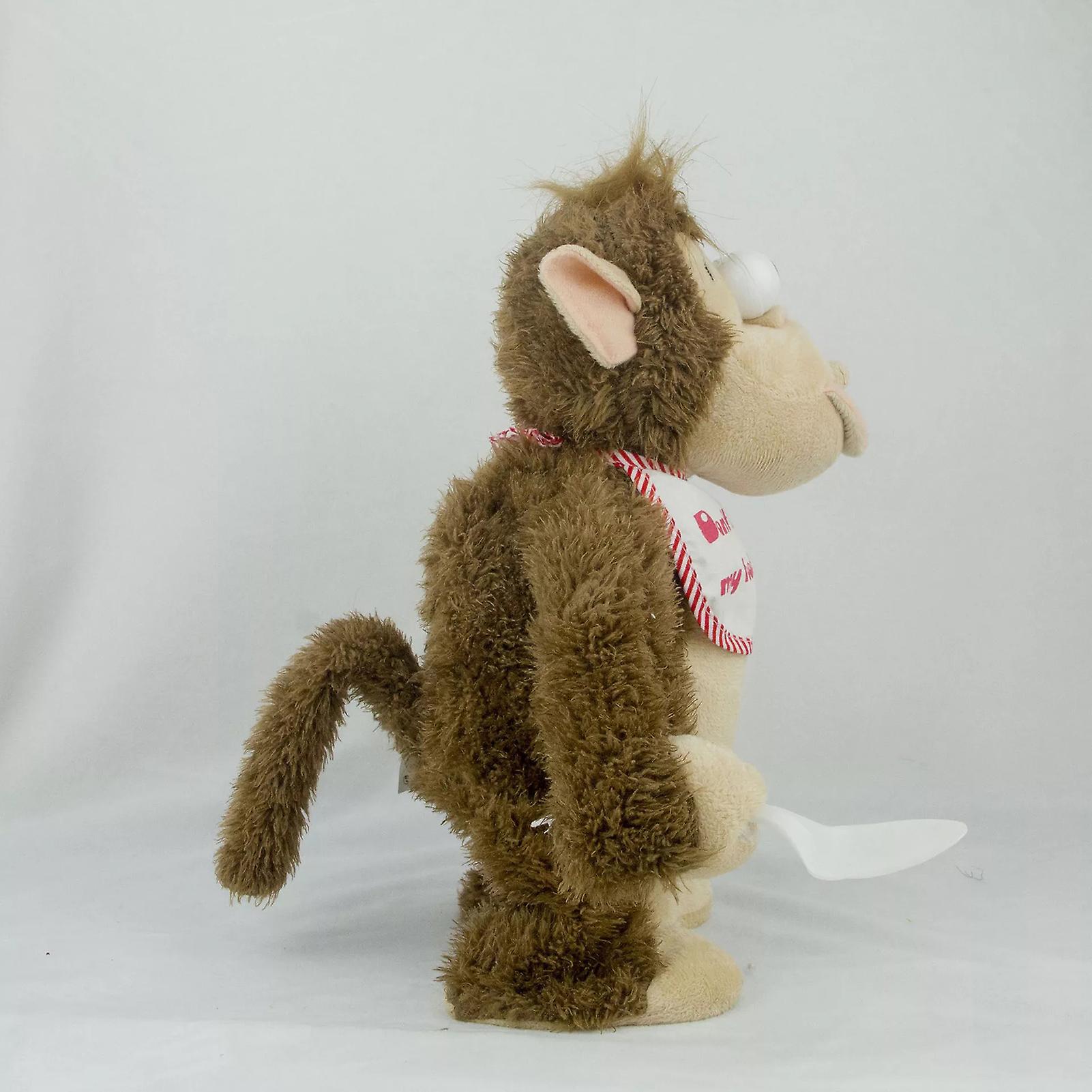 Electric Monkey Plush Toy with Sound Magnetic Banana Control Animated ...