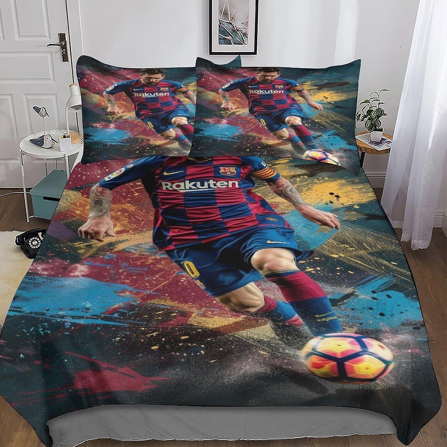 DSJackson Lionel Messi Premium Hidden Zipper Closure Duvet Cover Set ...