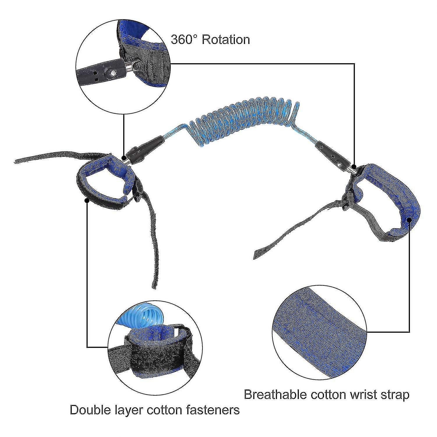 Anti-lost Wrist Belt Children Safety Hand Strap 360 Rotation Elastic ...