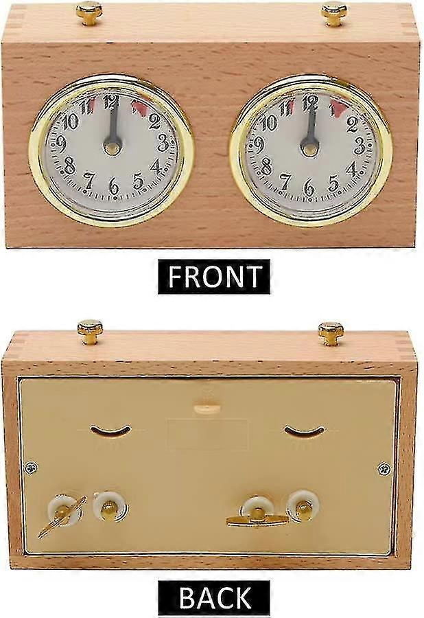 Chess Clock Timer, Wooden Analog Board Game Competition Chess Clock Timing Tools High Precision ...