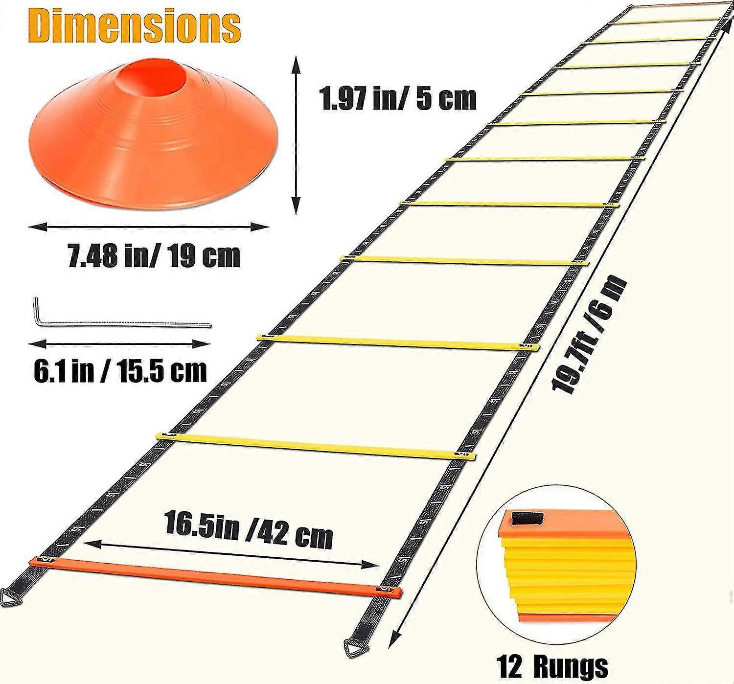 Piao Agility Ladder - Agility Speed And Balance Training Ladder For ...