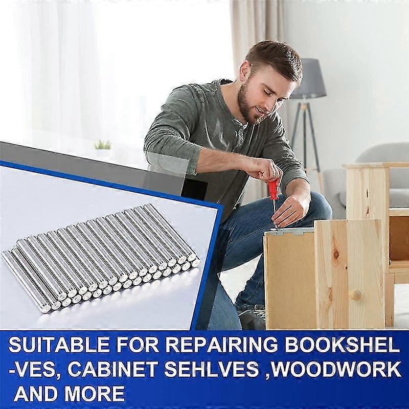 32 Pieces 5 mm x 40 mm Shelf Brackets Pegs Shelves Dowel Pins Stainless ...