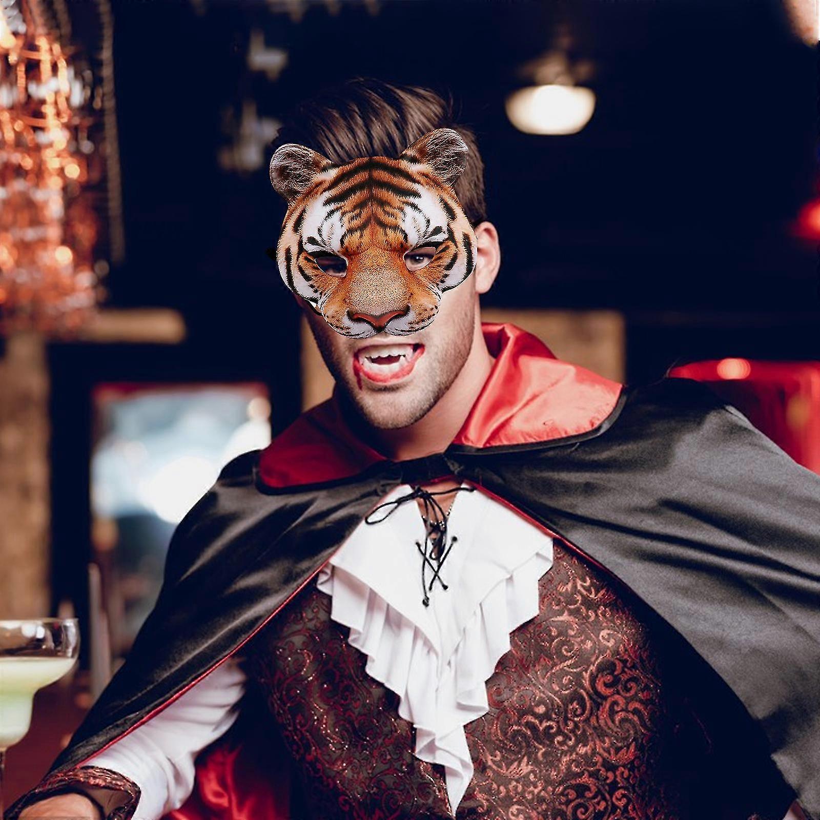 Animal Half Face Mask Halloween Decor Mask Cosplay Half Mask Animal ...