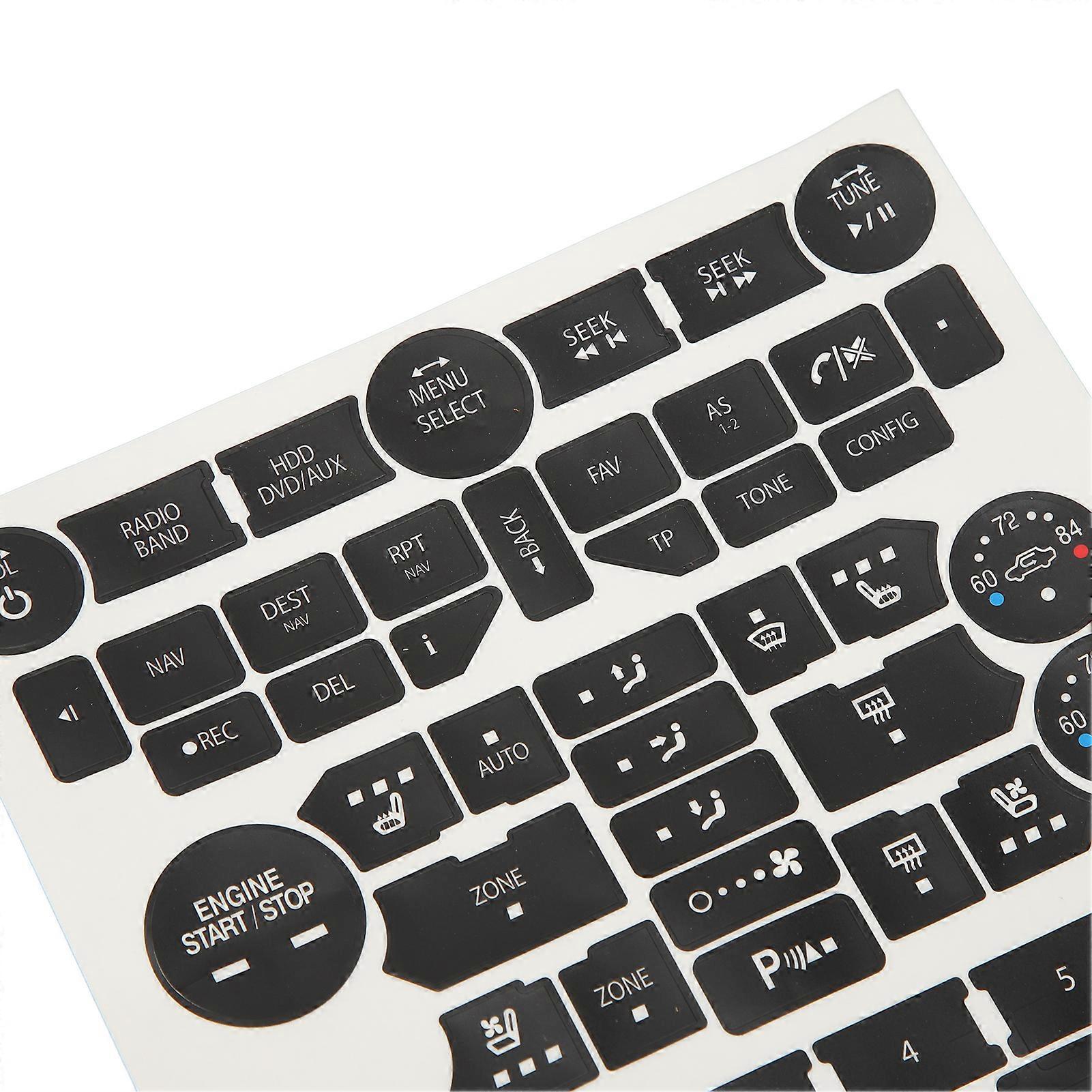 Car Interior Button Repair Decal Set Door Lock Button Decals Stickers ...