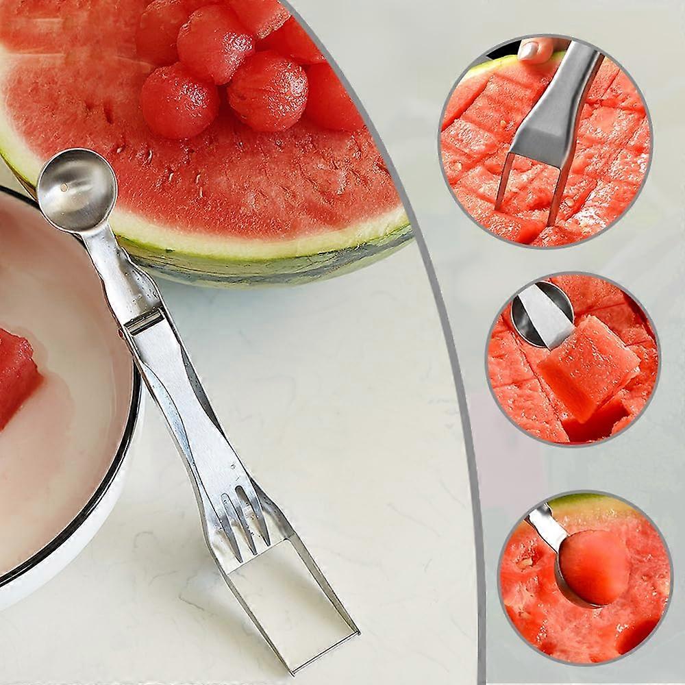 Watermelon Slicer Cutter,3-in-1 Stainless Steel Fruit Cutter Watermelon ...