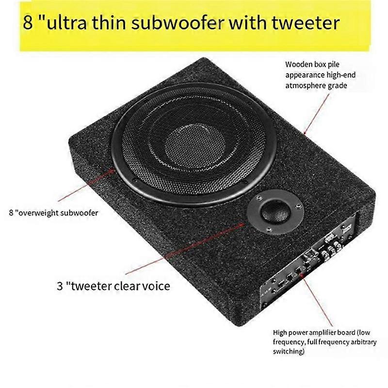 Car Mounted Subwoofer Ultra-thin Seat Modification 600W Subwoofer 12V ...