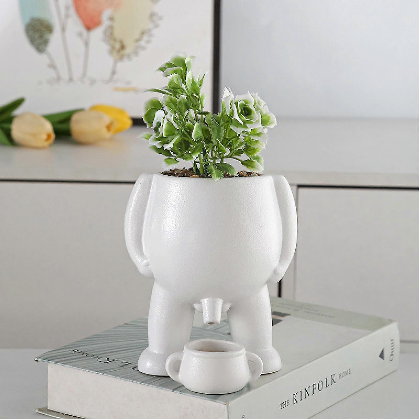 Funny Ceramic Flowerpot, Peeing Planter Pot, Piss Pot Planter ...