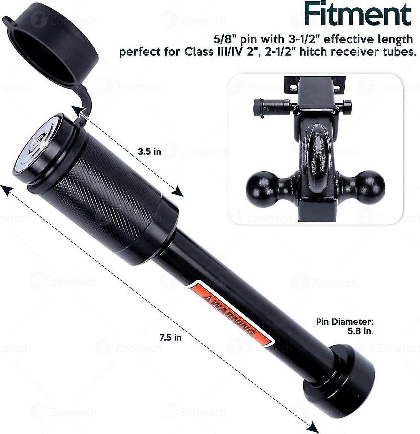 Trailer Hitch Receiver Lock - Premium Quality Anti-theft 5/8" Pin For ...