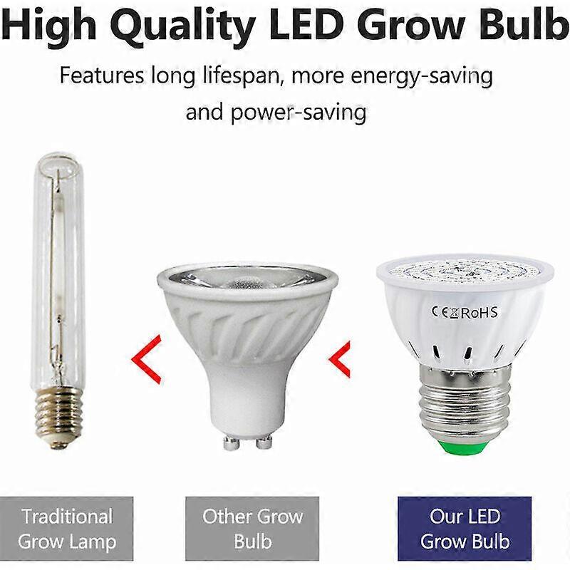 Indoor Plant Grow LED Light Bulb Red and Blue Spectrum LED Plant Bulbs ...